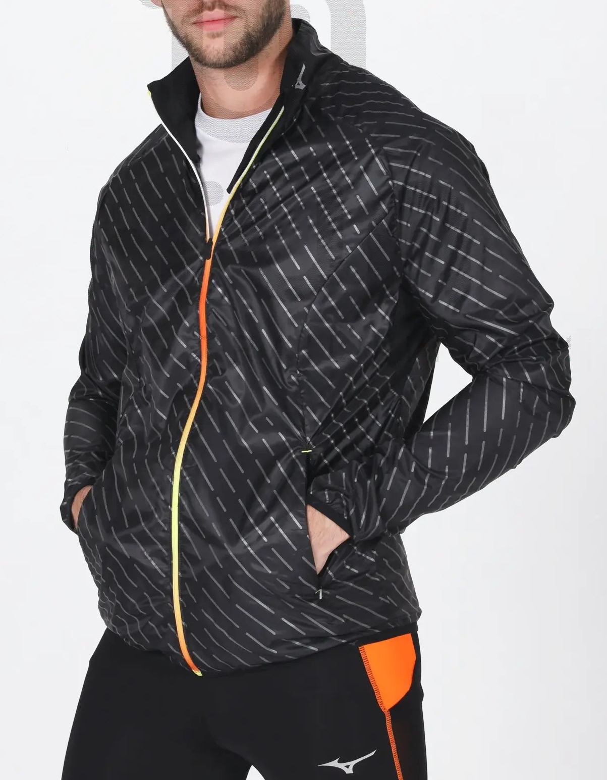 Мужская ветровка для бега Mizuno Reflect Wind Jacket J2GE0510-09 купить ...